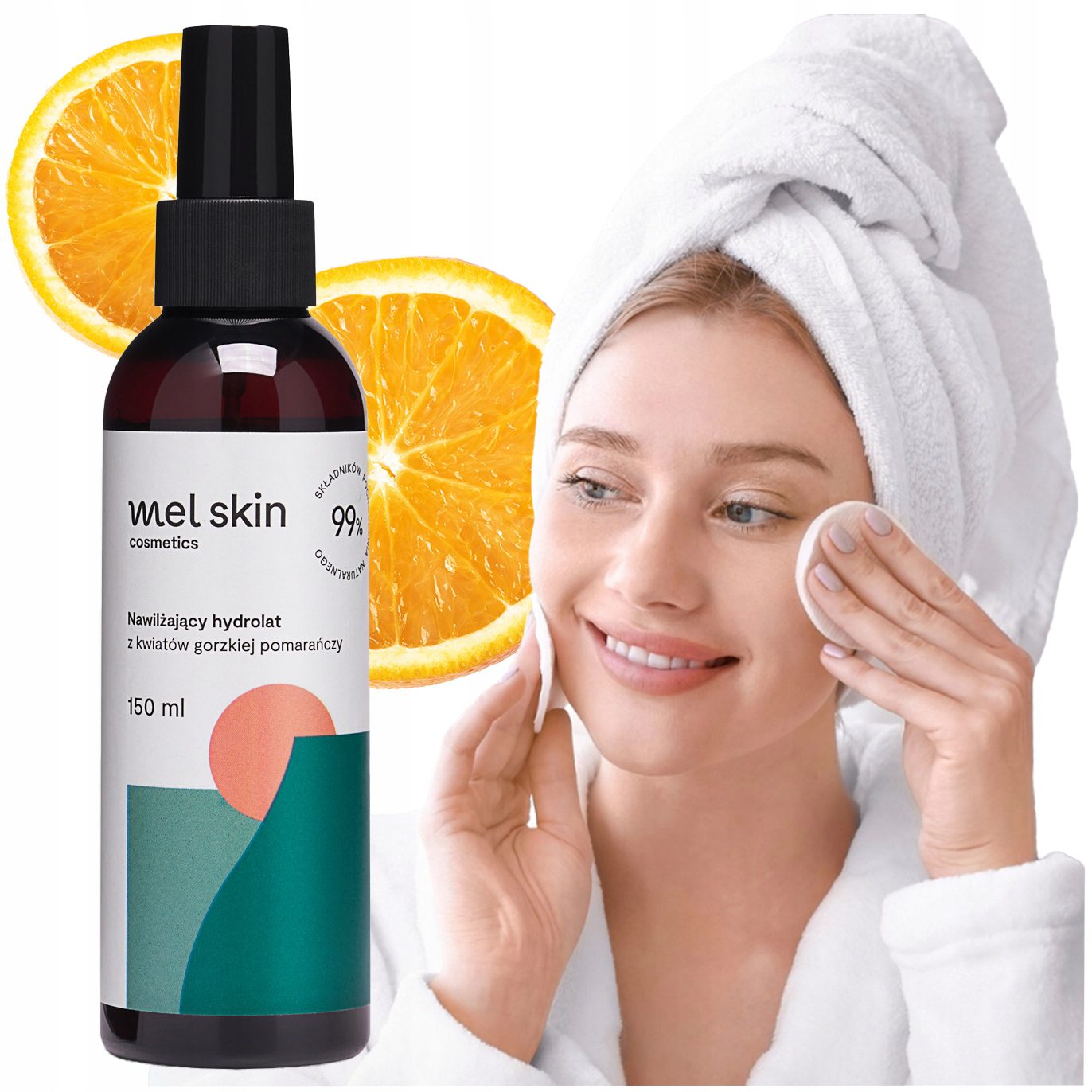 Овлажняващ хидролат за лице, коса и тяло | Mel Skin | BPretty